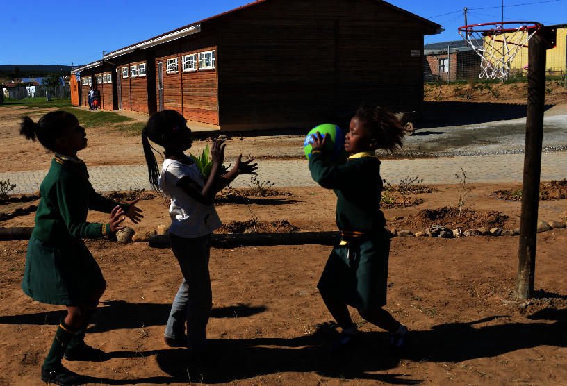 South African Mini Netball Court for Grade K Girls - GlobalGiving